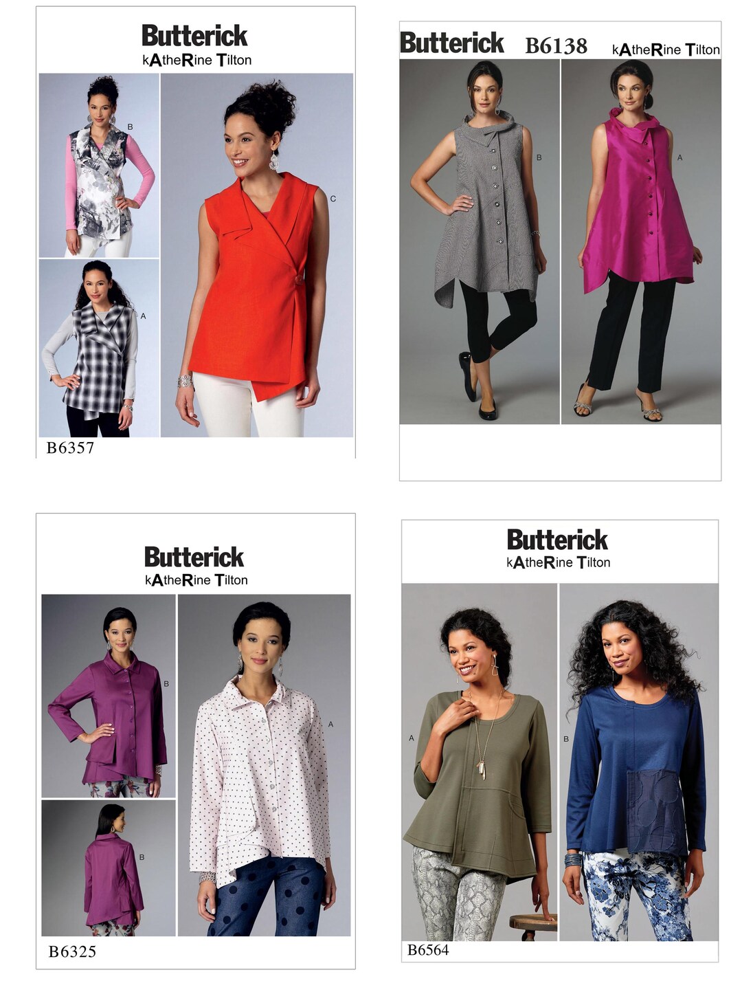 NEW Sewing Pattern Misses' Top Katherine Tilton EASY Butterick 6357 ...