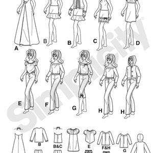 Simplicity Sewing Patterns for 11 1/2" 11.5" Barbie Dolls Casual ...