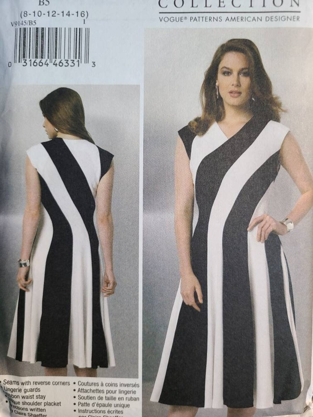 V9145 Vogue 9145 SEWING PATTERN Fitted Flared Bias Dress - Etsy