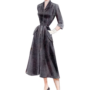 B6956 Sewing Pattern Retro 1950s Vintage Dress With Sleeve Variations ...