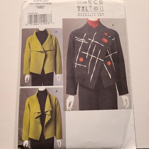NEW OOP V8430 Vogue 8676 Sewing Pattern Designer Marcy Tilton Misses' EASY Jackets Sizes 8-22 S ...