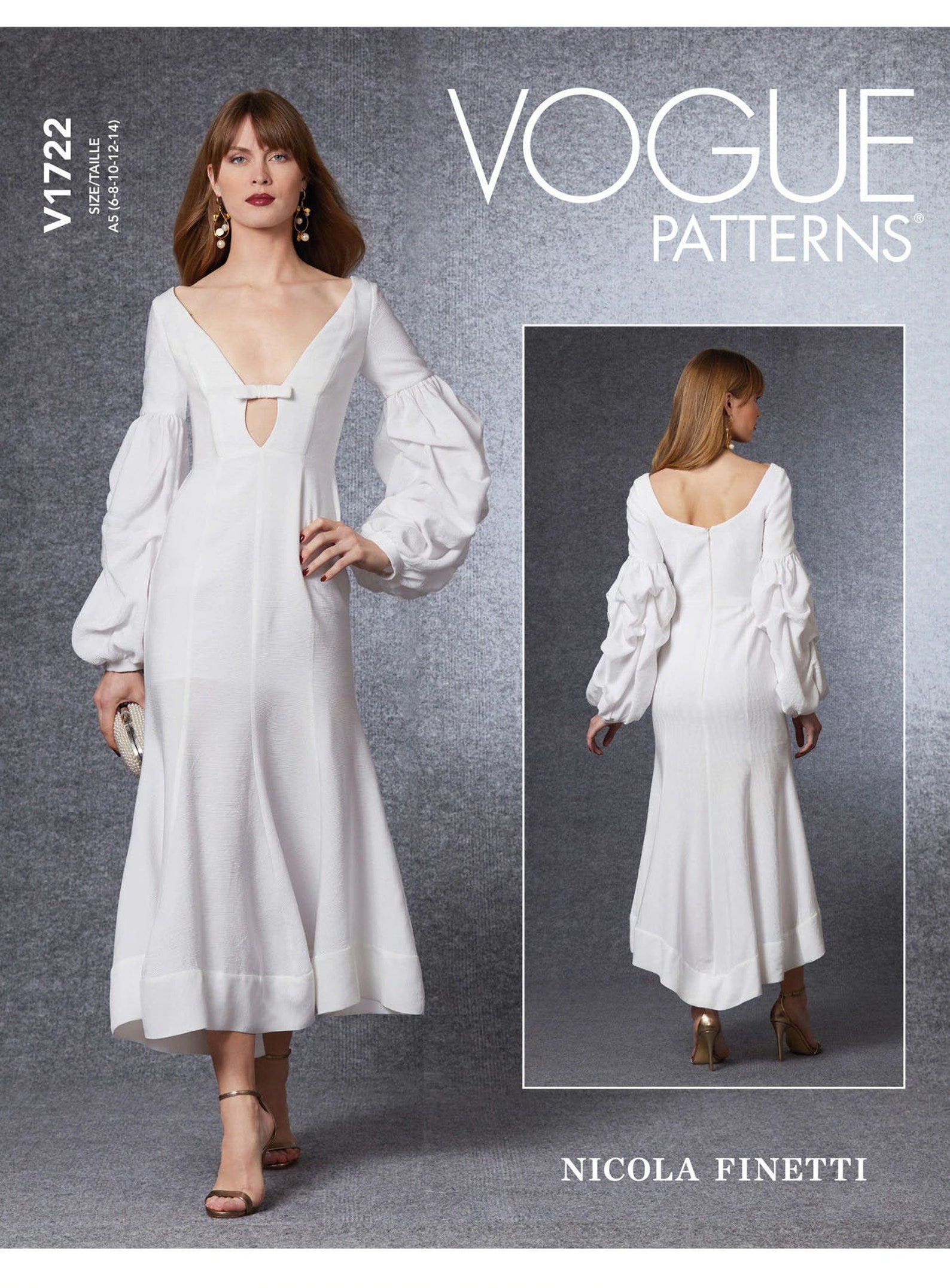 V1722 Vogue 1722 Sewing Pattern Designer Nicola Finetti - Etsy