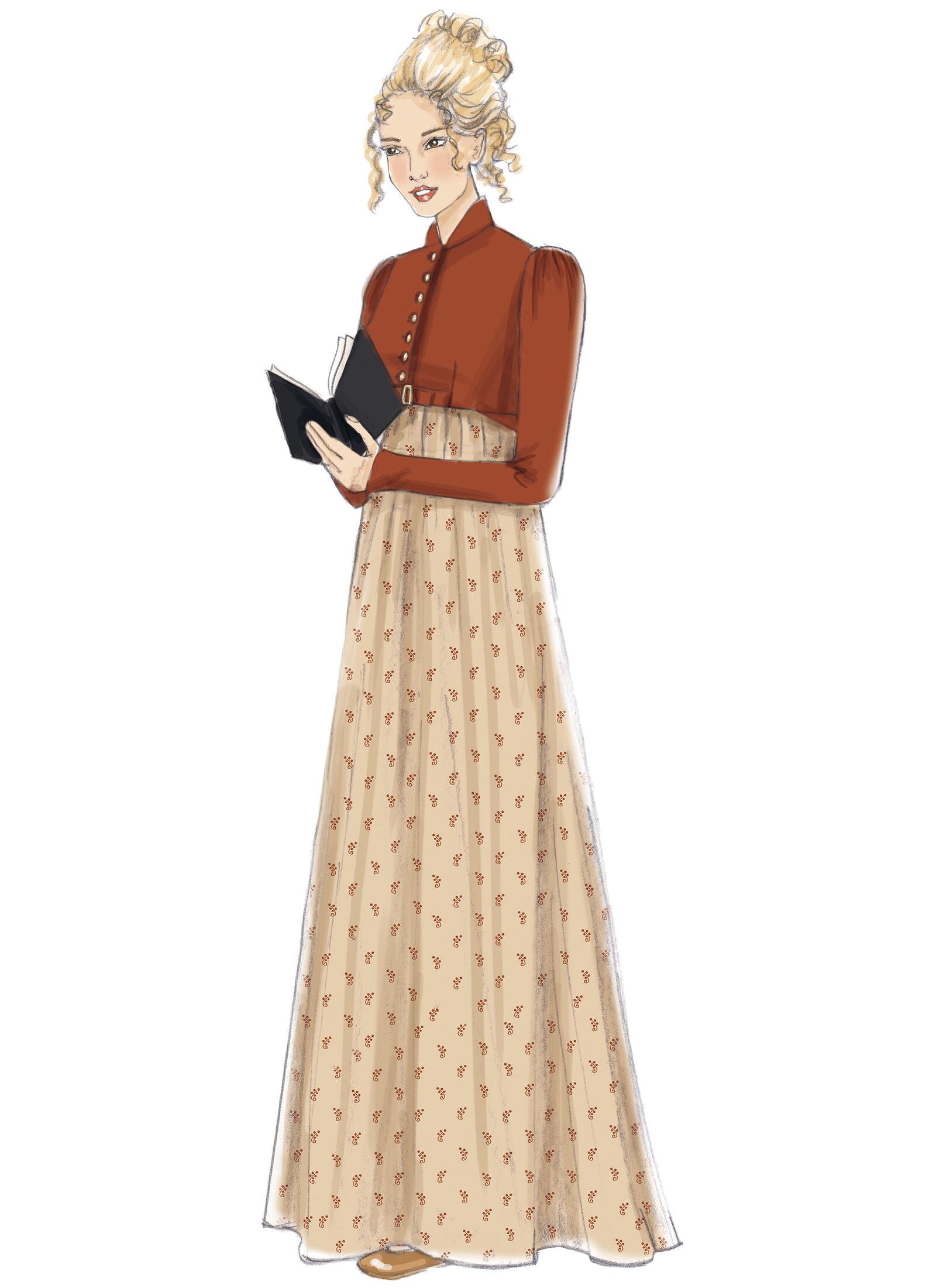 M7493 Sewing Pattern Misses Historical 1812 Second Empire Era Costume ...