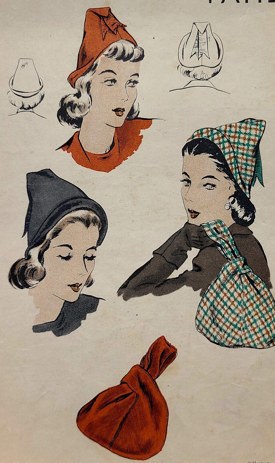 VTG ORIGINAL Sewing Pattern Authentic Truly Vintage 1940's Millinery ...