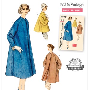 S9847 Sewing Pattern Misses' 1960s Style Vintage Retro Coats in 3 ...