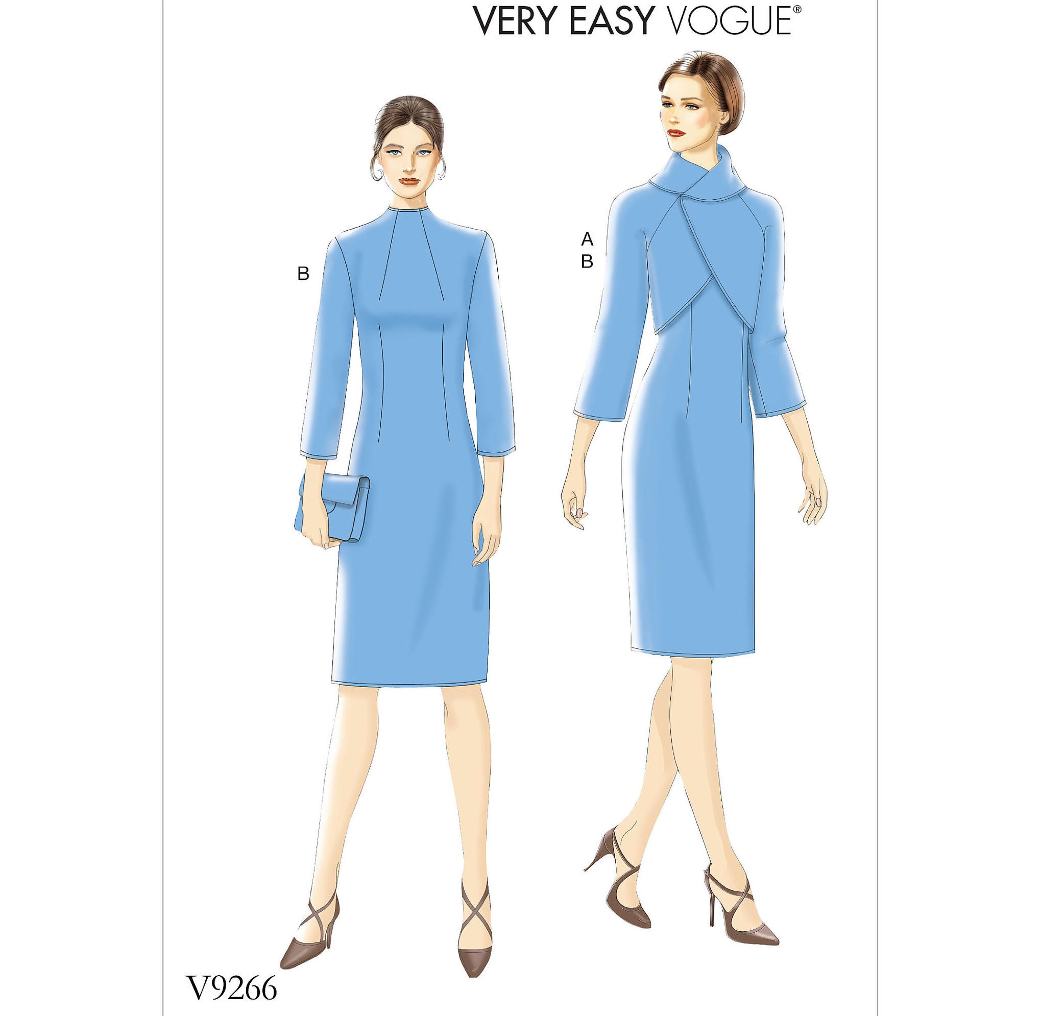 V9266 Vogue 9266 or Vogue 1736 Sewing Pattern Vintage Style of 1950's ...