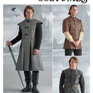 S9593 Sewing Pattern Men's Costume Medieval Knight Squire GOT Coat ...