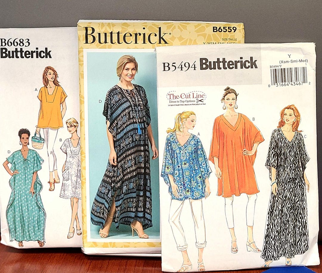 NEW Sewing Pattern Misses' Top Tunic Caftan EASY Butterick 5494 6559 ...