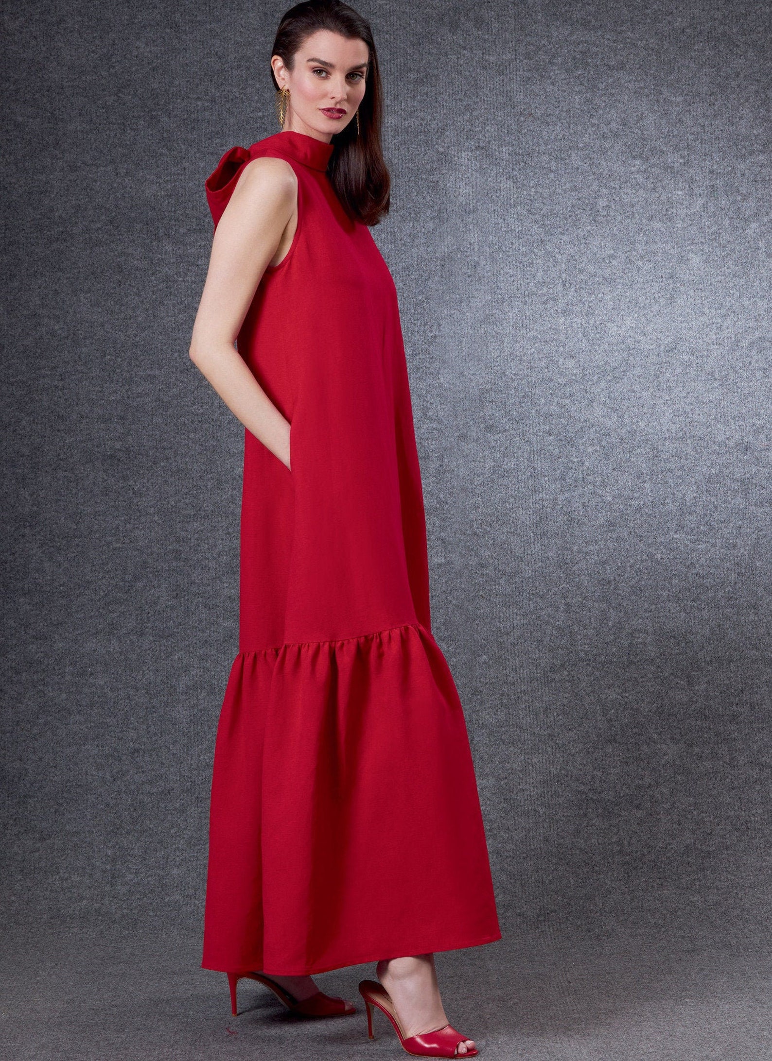 V1802 Vogue 1802 Sewing Pattern Very EASY Misses' Pullover Dress Side ...