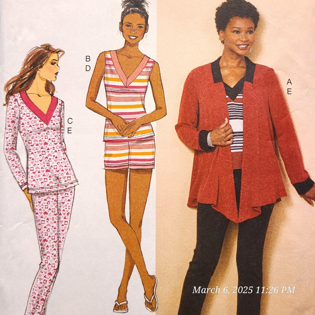 New EASY B6528 Sewing Pattern Women's Loungewear Nightwear Pajamas ...