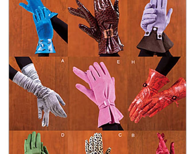 B5695 OOP Sewing Pattern Unlined Gloves 5 Styles Lined Gauntlet Fold ...