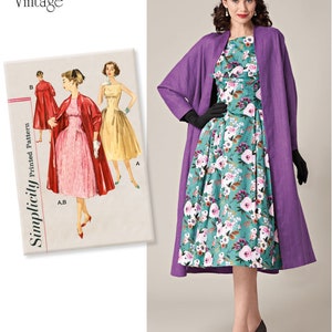 S8731 Sewing Pattern Vintage 1950s Dress Coat Simplicity 8731 Sizes 6 ...