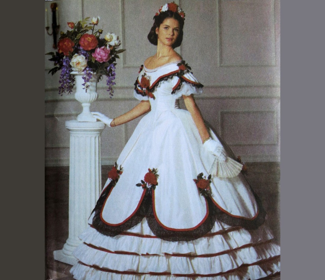 S5724 Sewing Pattern Historic Costume Civil War 1860s Gone With the ...