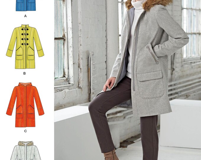 NEW S8470 Sewing Pattern Misses' Coats Sizes 6-14 or 16-24 Simplicity ...