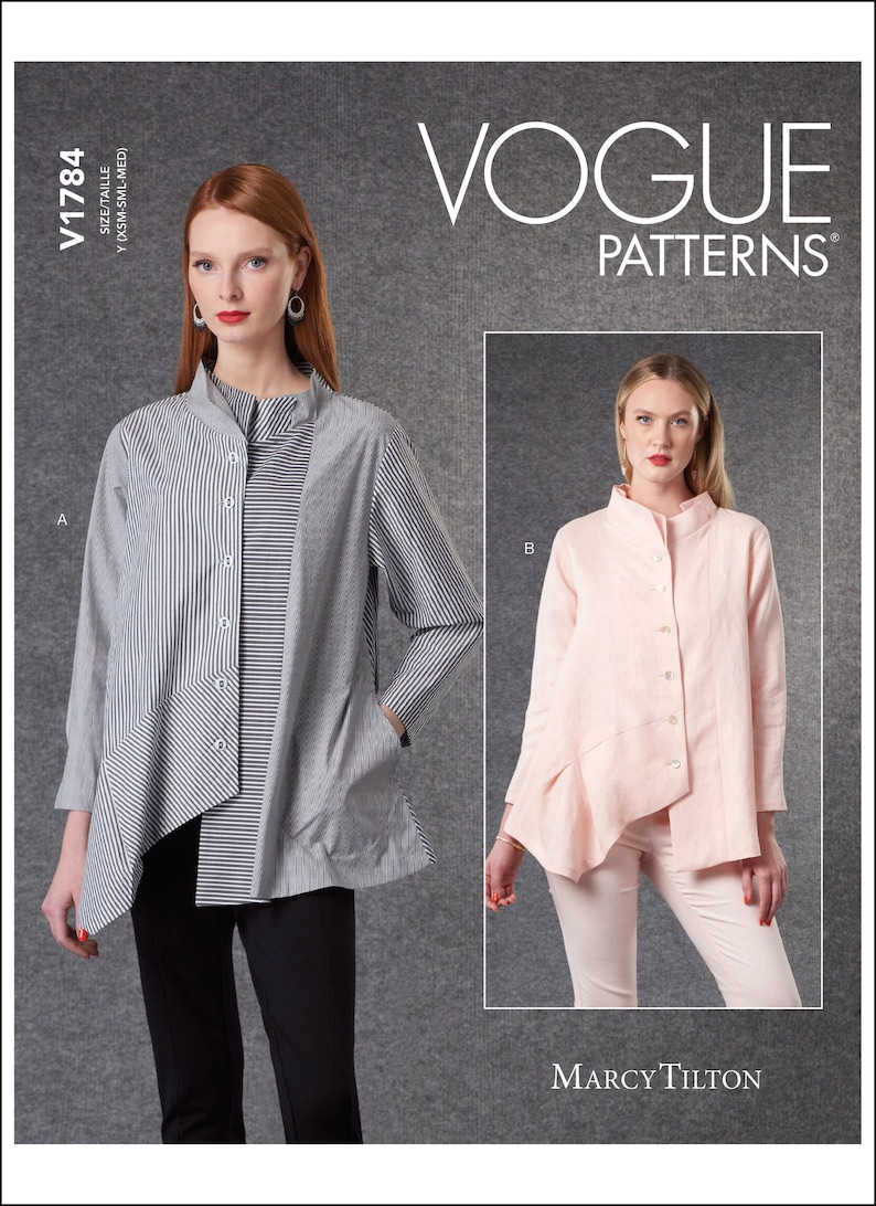 V1784 Vogue 1784 SEWING PATTERN Designer Marcy Tilton Loose-fitting ...