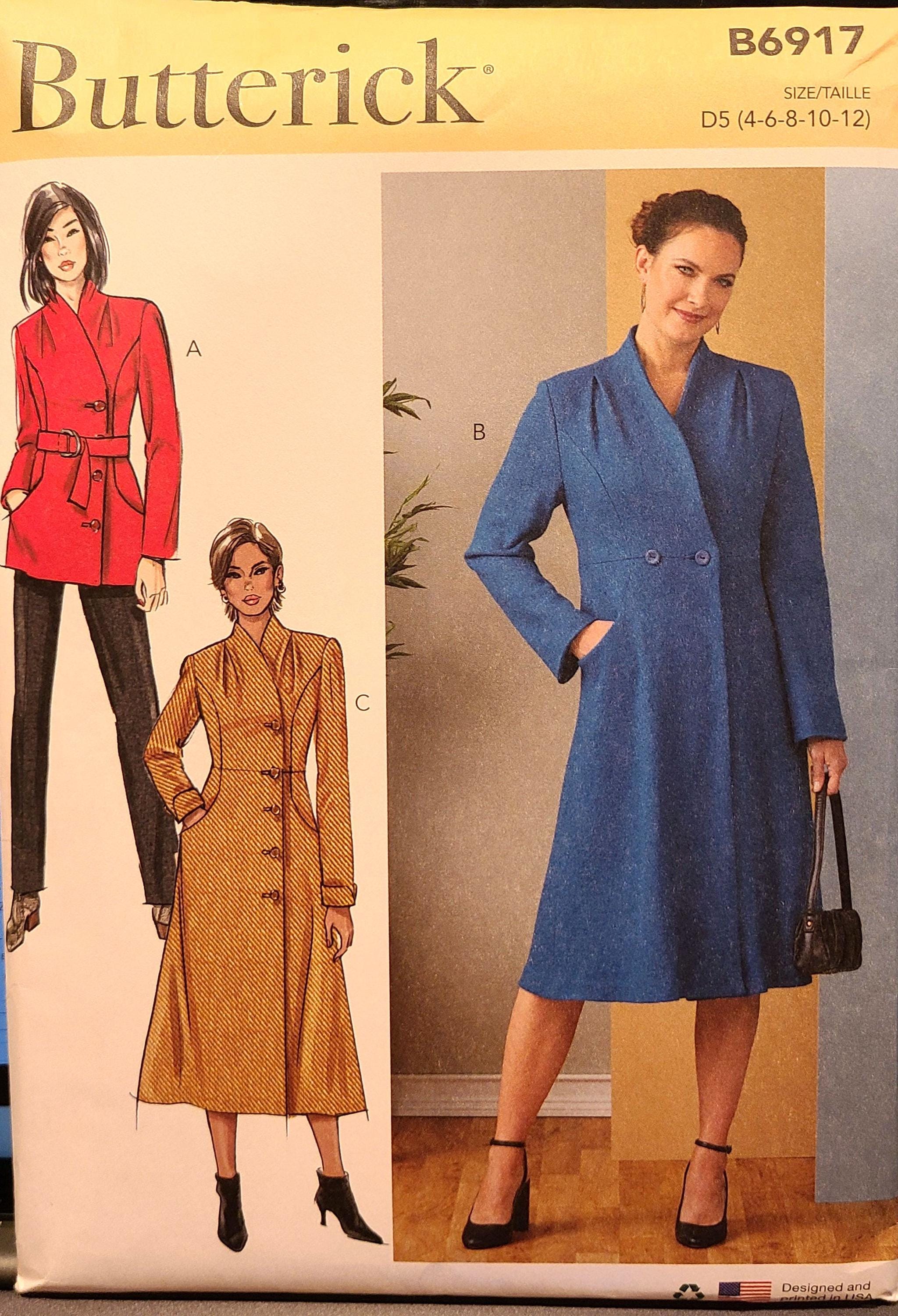 NEW Sewing Pattern Misses' Coats Butterick B6919 B6868 B6604 B6385 ...