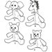 SEWING PATTERN Simplicity Plush Stuffed Animal Dog Kitten Teddy Bear ...