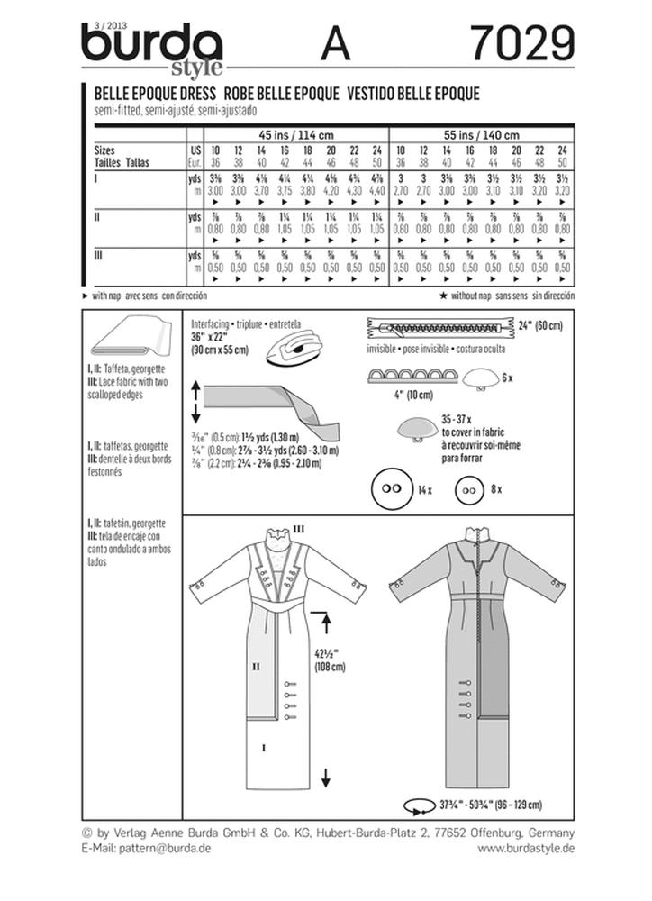 Sewing Pattern Misses' Titanic Edwardian Dress Sizes 10-24 - Etsy