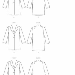 V9133 Sewing Pattern Vogue 9133 Very Easy Coats Sizes XS-MED (4-14) or ...