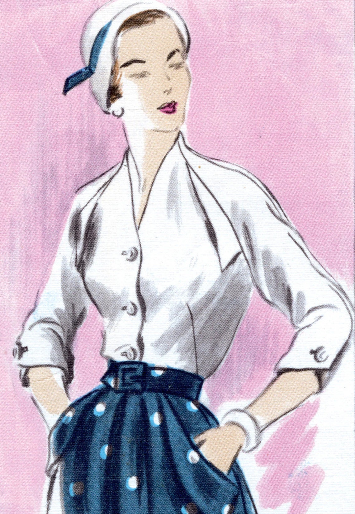 V1863 Vogue 1863 Sewing Pattern Vintage 1950's Design 1949 Double ...