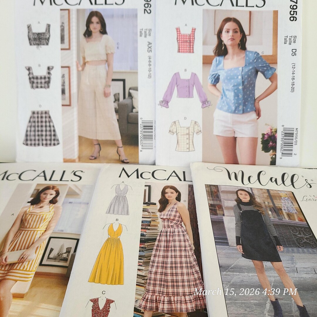 NEW OOP Sewing Pattern Misses' Dresses Jumper Tops Sizes 4-12 or 12-20 ...