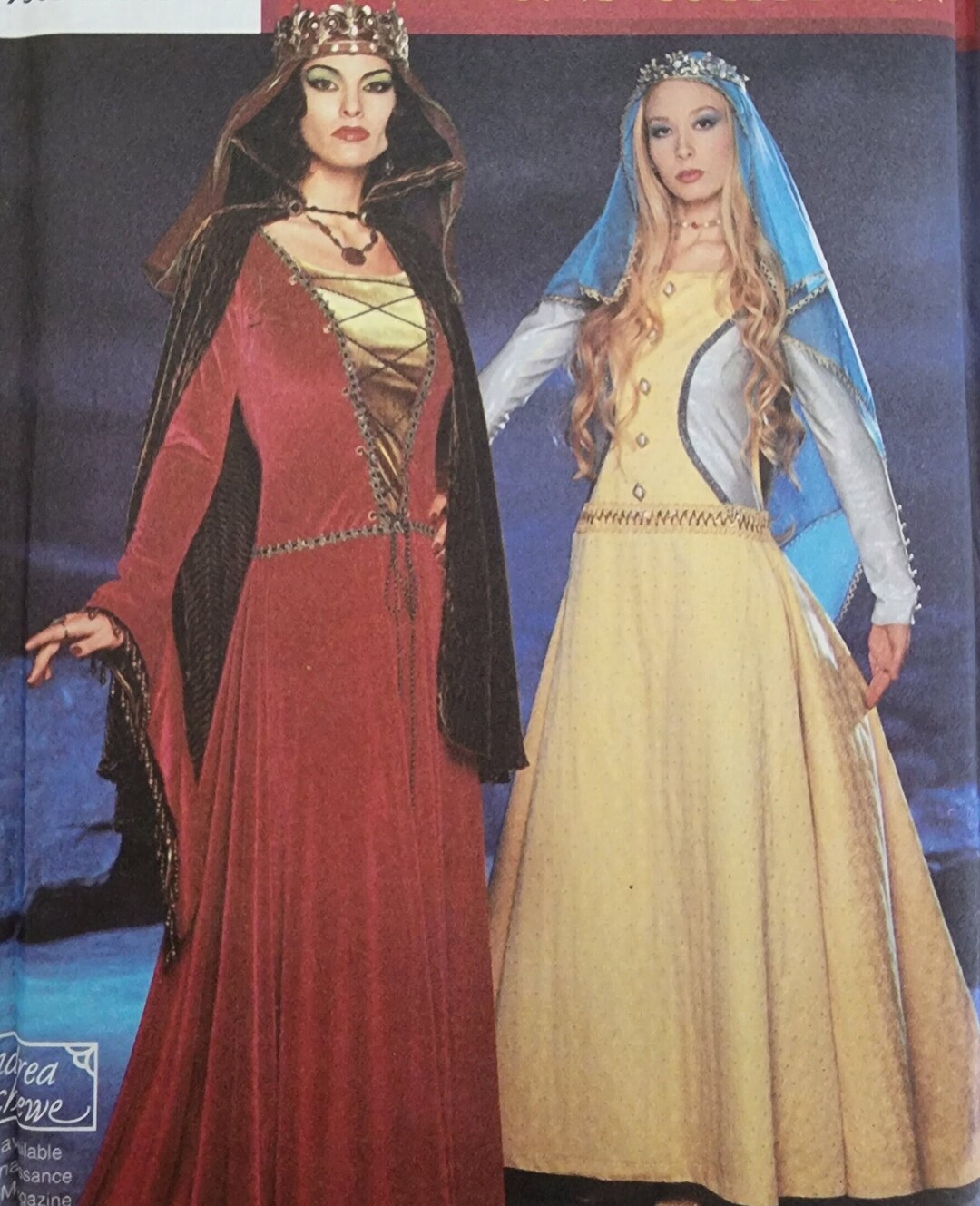 S9758 Sewing Pattern Misses' Historical Medieval Queen Princess Camelot ...