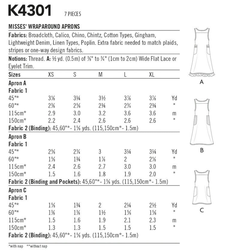 K4301 Kwik Sew 4301 or S9312 Simplicity 9312 Sewing Pattern Misses ...
