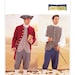 B3072 Sewing Pattern Men's Costume Coat Shirt Vest Hat Early American ...