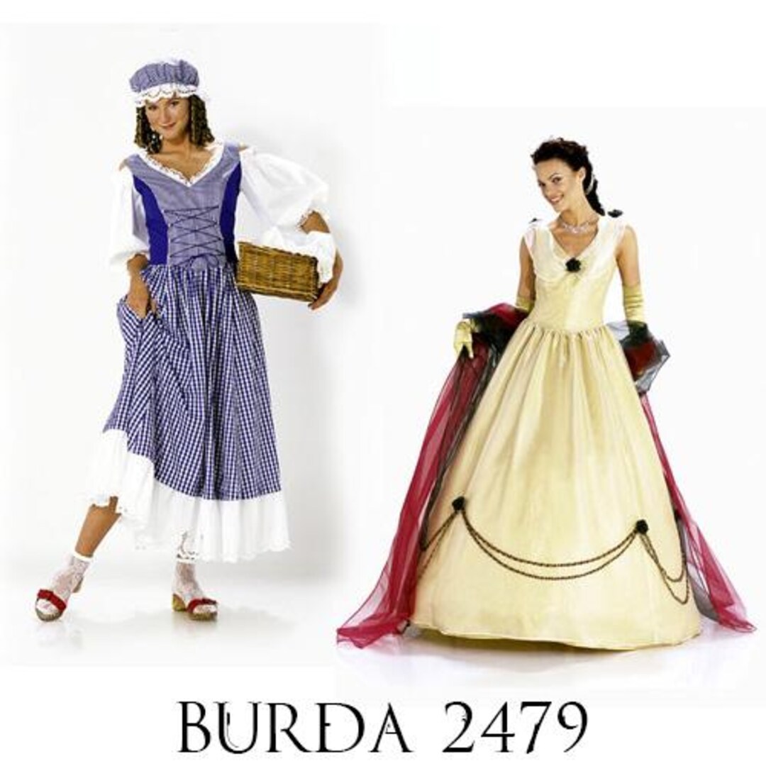 NEW Burda 2479 Sewing Pattern Misses' Renaissance Dress Costume Belle ...