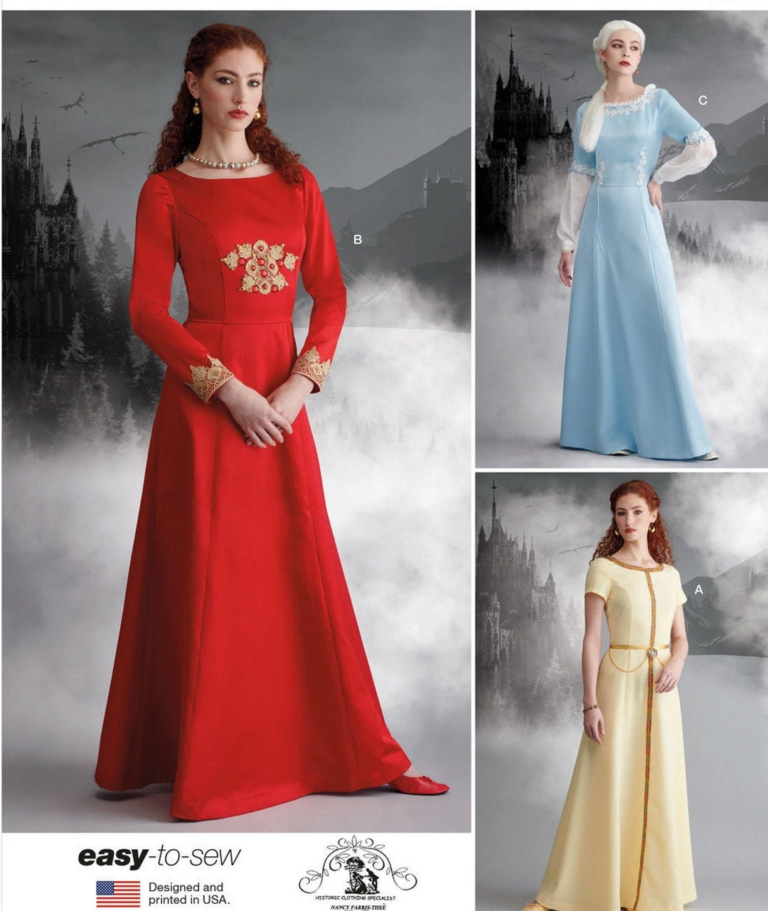 S9812 Sewing Pattern Misses' Costume Dress Daenerys Targaryen Mother of ...