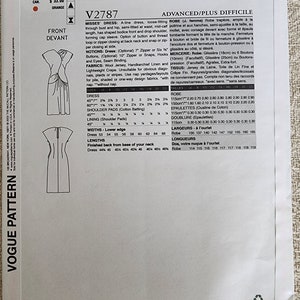 V2787 Vogue Sewing Pattern VTG 1940s Style Ruched A-line Dresses ...