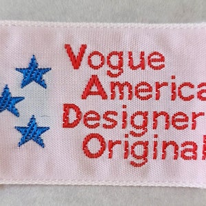 Vintage Clothing Labels Vogue Paris Original American Designer Original ...