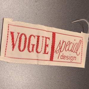Vintage Clothing Labels Vogue Paris Original American Designer Original ...