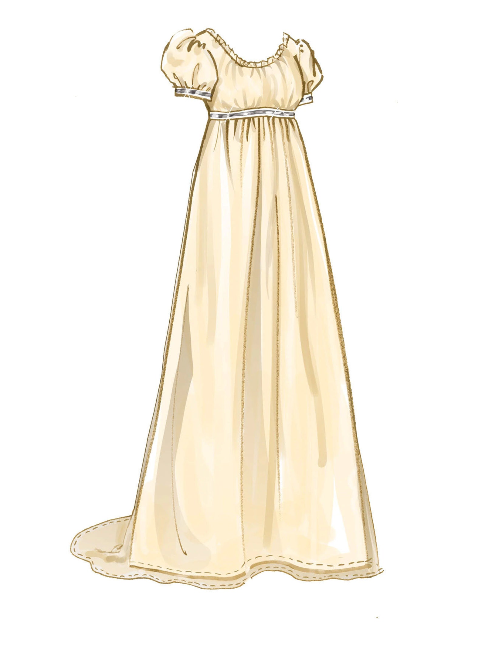M8132 Sewing Pattern Misses Historical 1812 Second Empire Era Costume ...