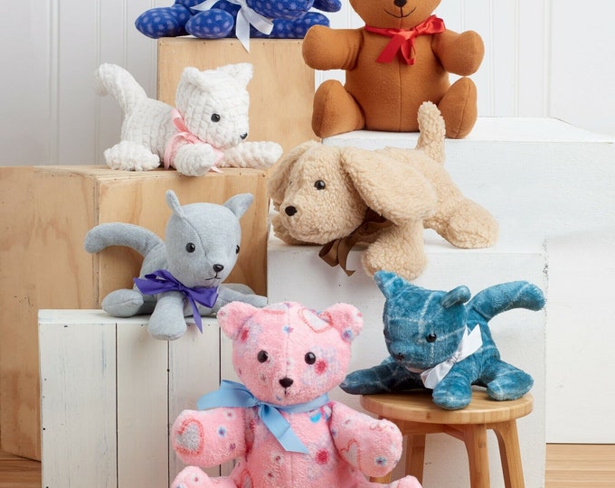 Simplicity Sewing Pattern S9360 Plush Animals - Etsy