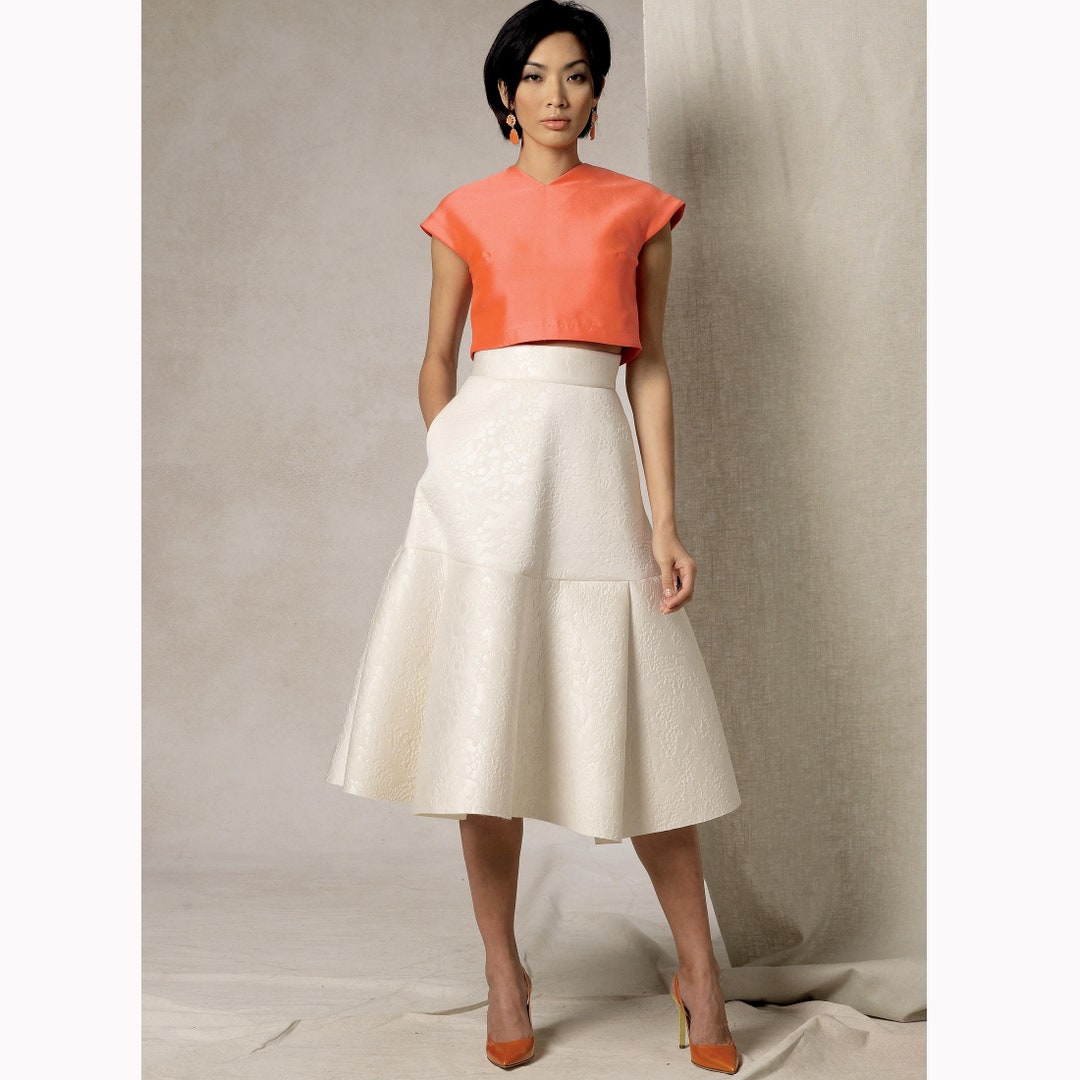 V1486 Sewing Pattern Vogue 1486 Designer Nicola Finetti Crop Top Skirt ...
