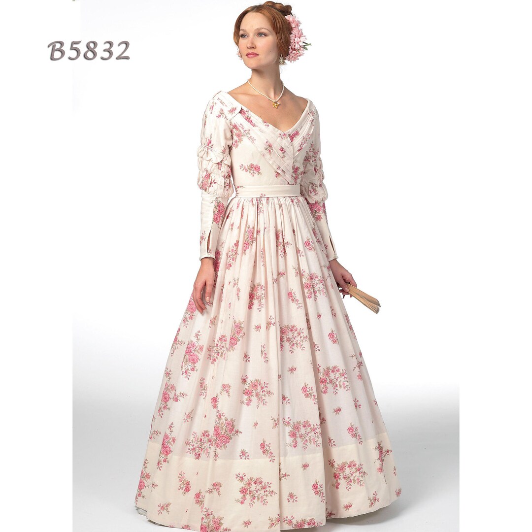 B5832 Sewing Pattern Historic Civil War 1860s Gone With the Wind ...