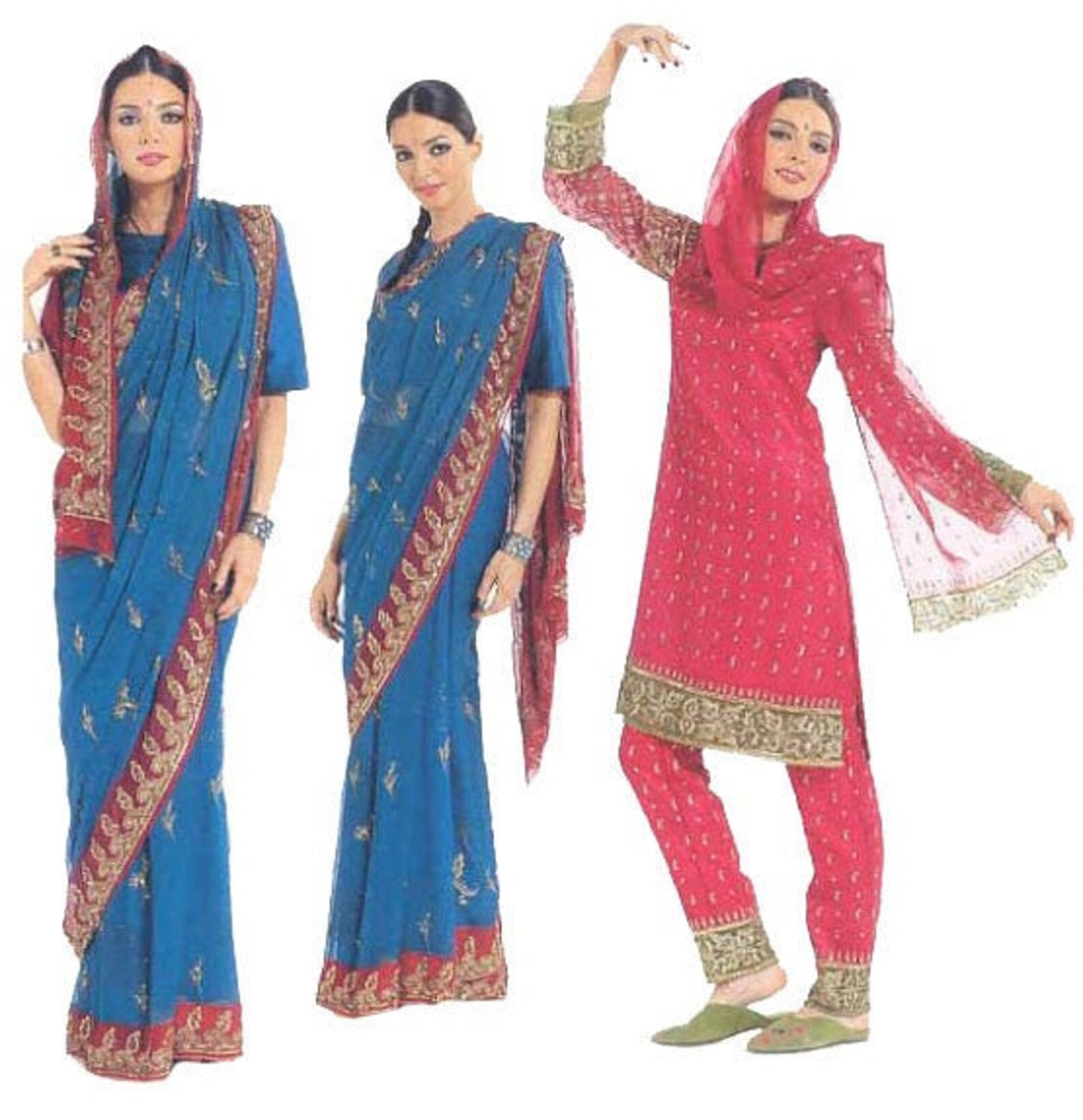 Burda 7701 Sewing Pattern Misses' Indian Traditional Fitted Sari Top ...