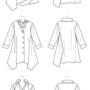 V9352 Vogue 9352 SEWING PATTERN Designer Marcy Tilton Loose-fitting ...