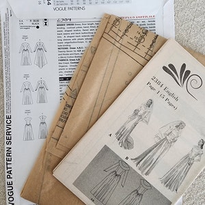V2384 Vogue Sewing Pattern VTG 1940s Style Wedding Dress Bridal Gown ...