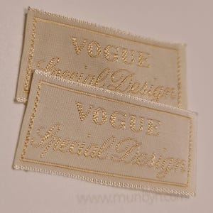 Vintage Clothing Labels Vogue Paris Original American Designer Original ...