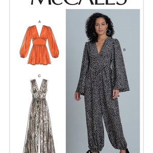 Jumpsuit Romper Sewing Pattern Women your Choice Mccall's M7728 Mccall ...