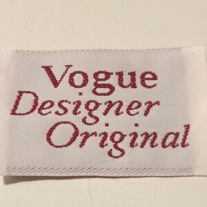Vintage Clothing Labels Vogue Paris Original American Designer Original ...