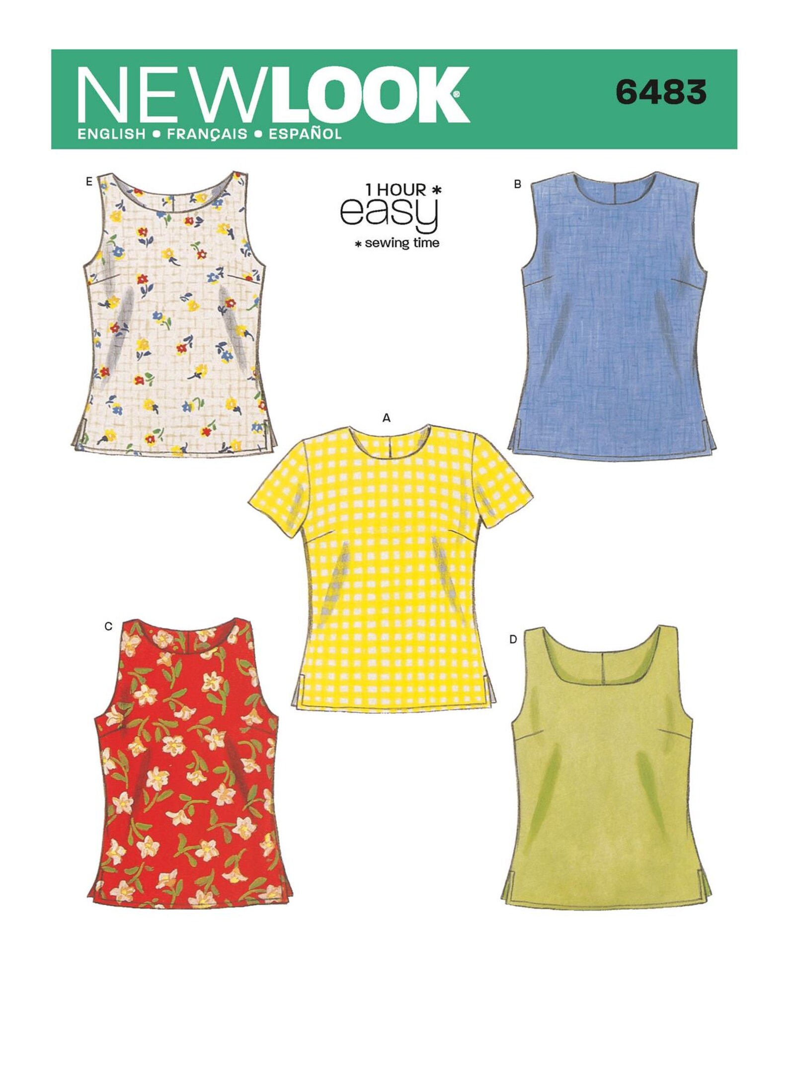 New Look Sewing Patterns for You to Choose Misses' Tops Blouses Tunic ...