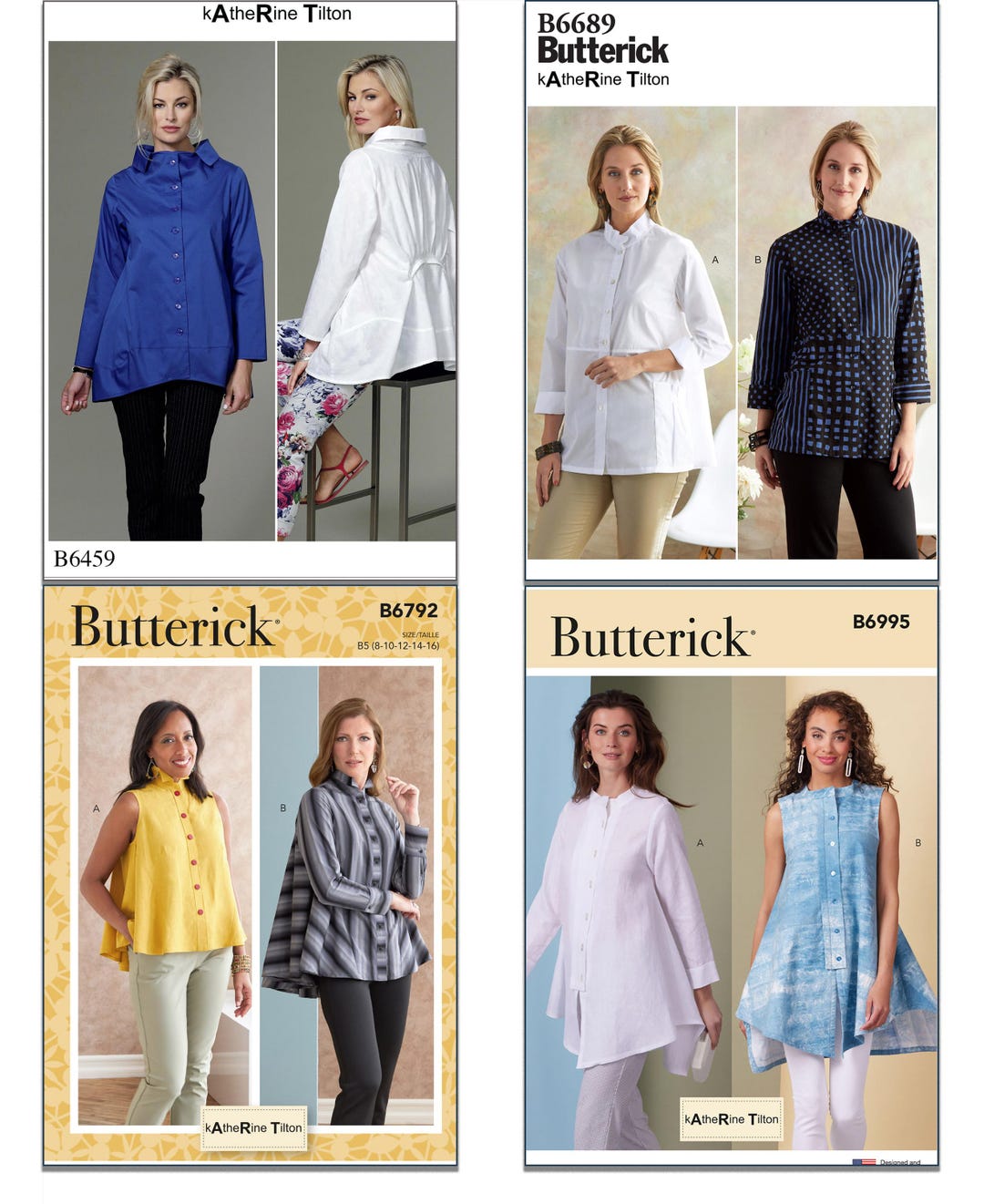 NEW Sewing Pattern Misses' Top Katherine Tilton Butterick 6782 6459 ...