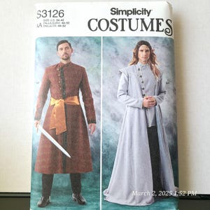 NEW * Sewing Pattern Men's Costume Elf Renaissance Lord of the Ring ...