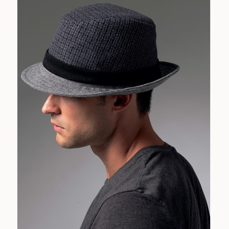 V8869 Vogue 8869 Sewing Pattern 5 Mens' Lined Ivy Cap Brimmed Fedora ...