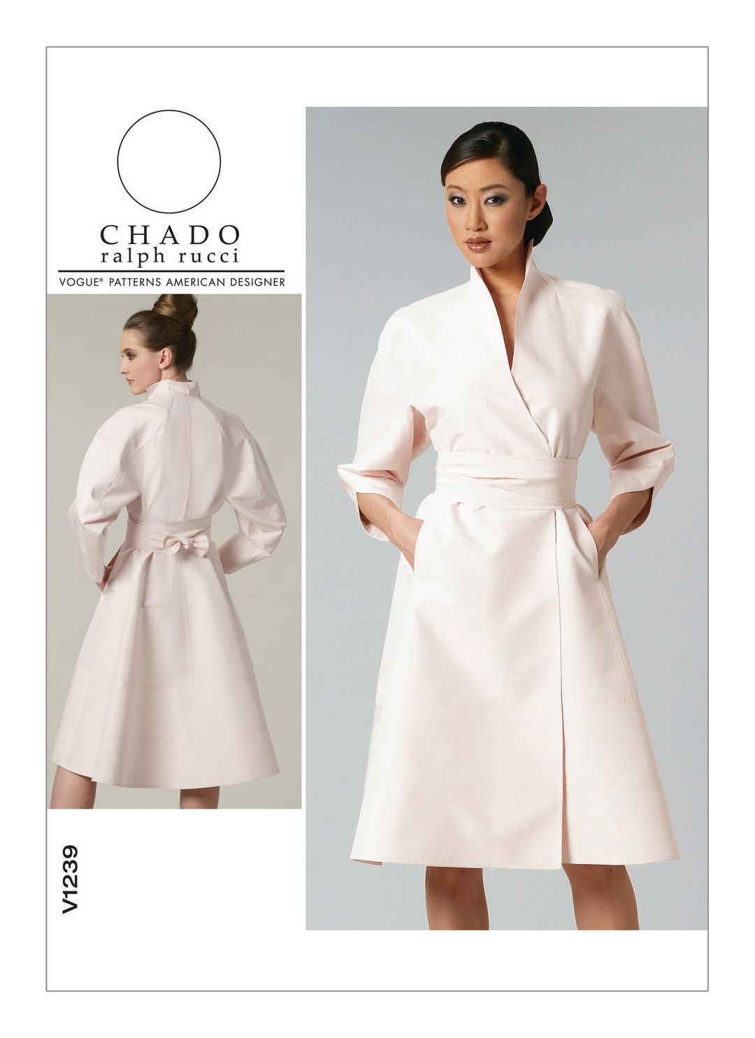 V1239 Vogue 1239 Sewing Pattern Designer's Ralph Rucci CHADO Special ...