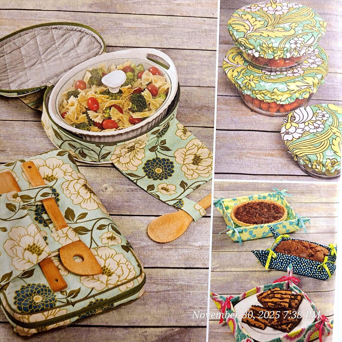 NEW OOP Sewing Pattern Casserole Carriers Bowl Covers Gifting Baskets ...
