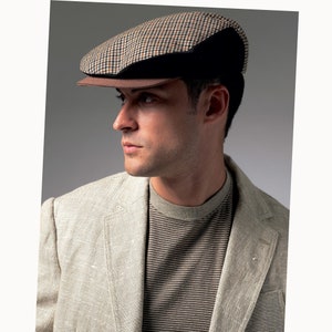 V8869 Vogue 8869 Sewing Pattern 5 Mens' Lined Ivy Cap Brimmed Fedora ...